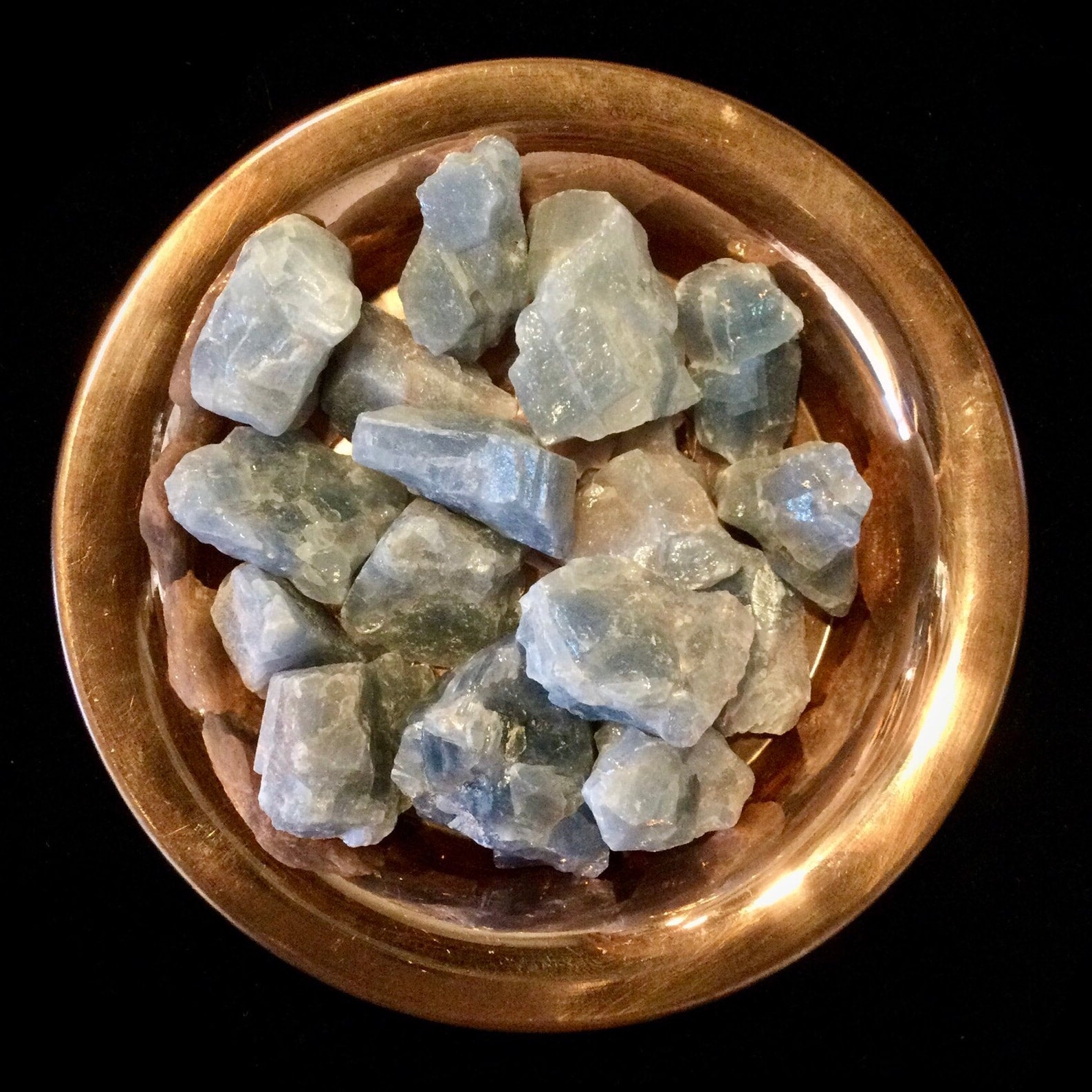 blue calcite raw